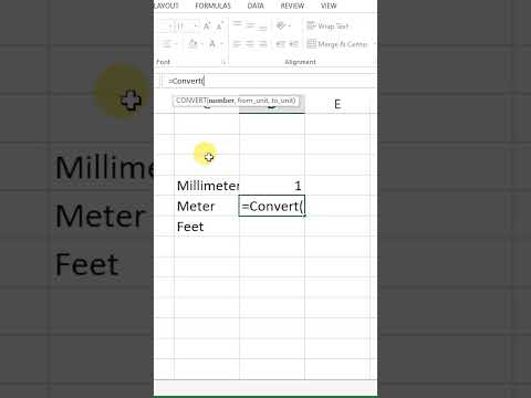 Convert Millimeter into Meter in Microsoft Excel #meter #excel #shorts