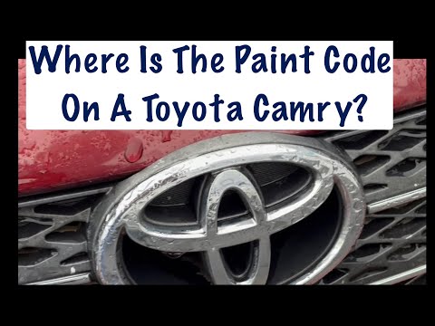 Where Is The Paint Code On A Toyota Camry?