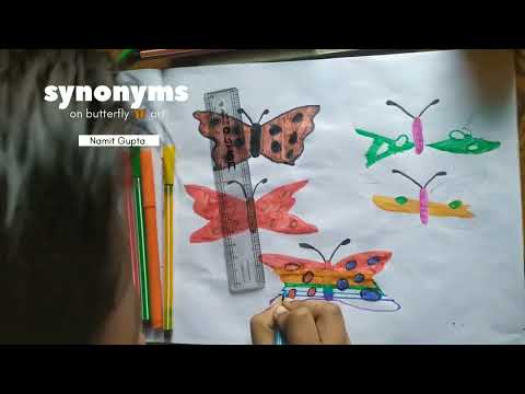 synonyms in colourful butterfly 🦋#youtuber #video #education #craft #art #suscribe #viralvideo #art