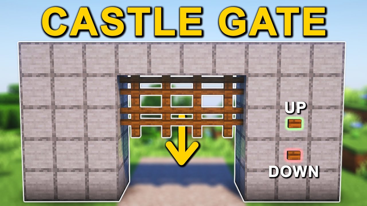 EASY Castle Gate in Minecraft (Tutorial)