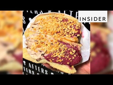 A SoCal shop serves a PB&J ice cream doughnut