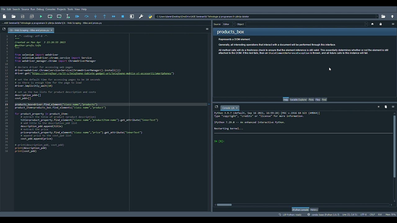 Web Scraping in Python with Selenium