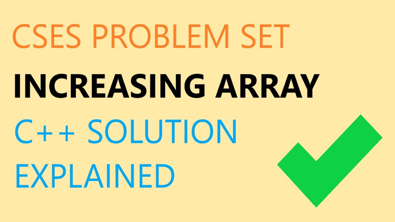 CSES Increasing Array | C++ solution | simple for loop problem