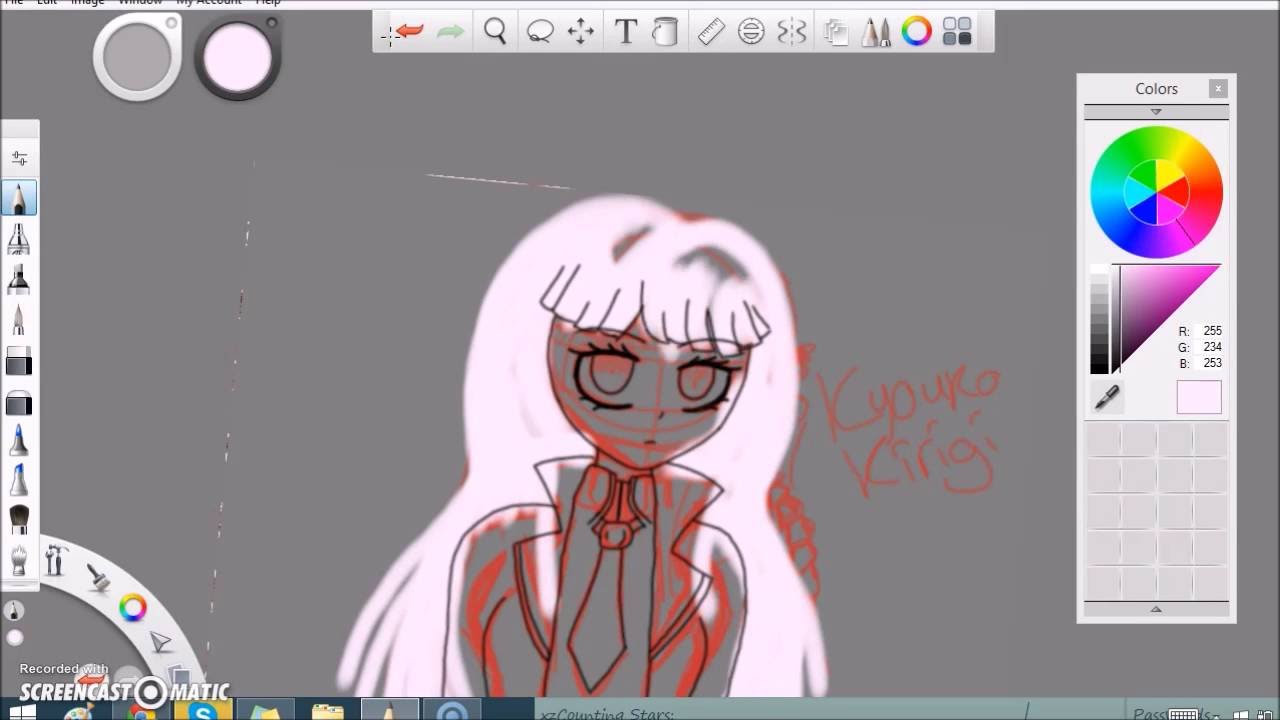 Kyoko Kirigiri Speedpaint [DANGANRONPA] ~ Aranea Is 8ored