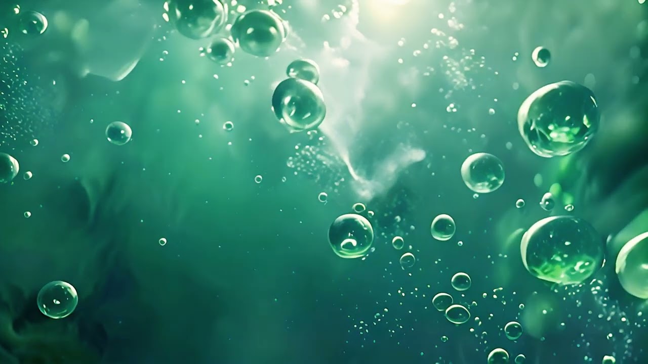 Water Bubbles filled carbon dioxide and float upwards