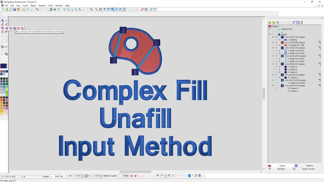 Complex Fill - Unafill Input Method