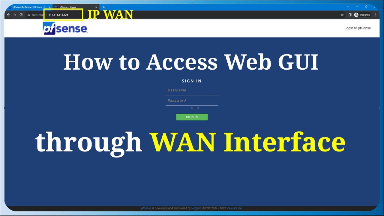 pfSense - Access pfSense Firewall Web GUI through WAN Interface