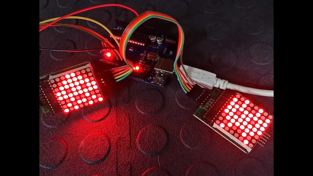 How to use MAX7219 Dot LED matrix with Arduino - Tutorial