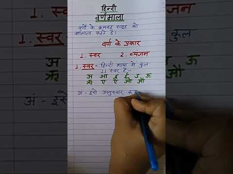 वर्णमाला किसे कहते हैं?#वर्ण के प्रकार #स्वर और व्यंजन #