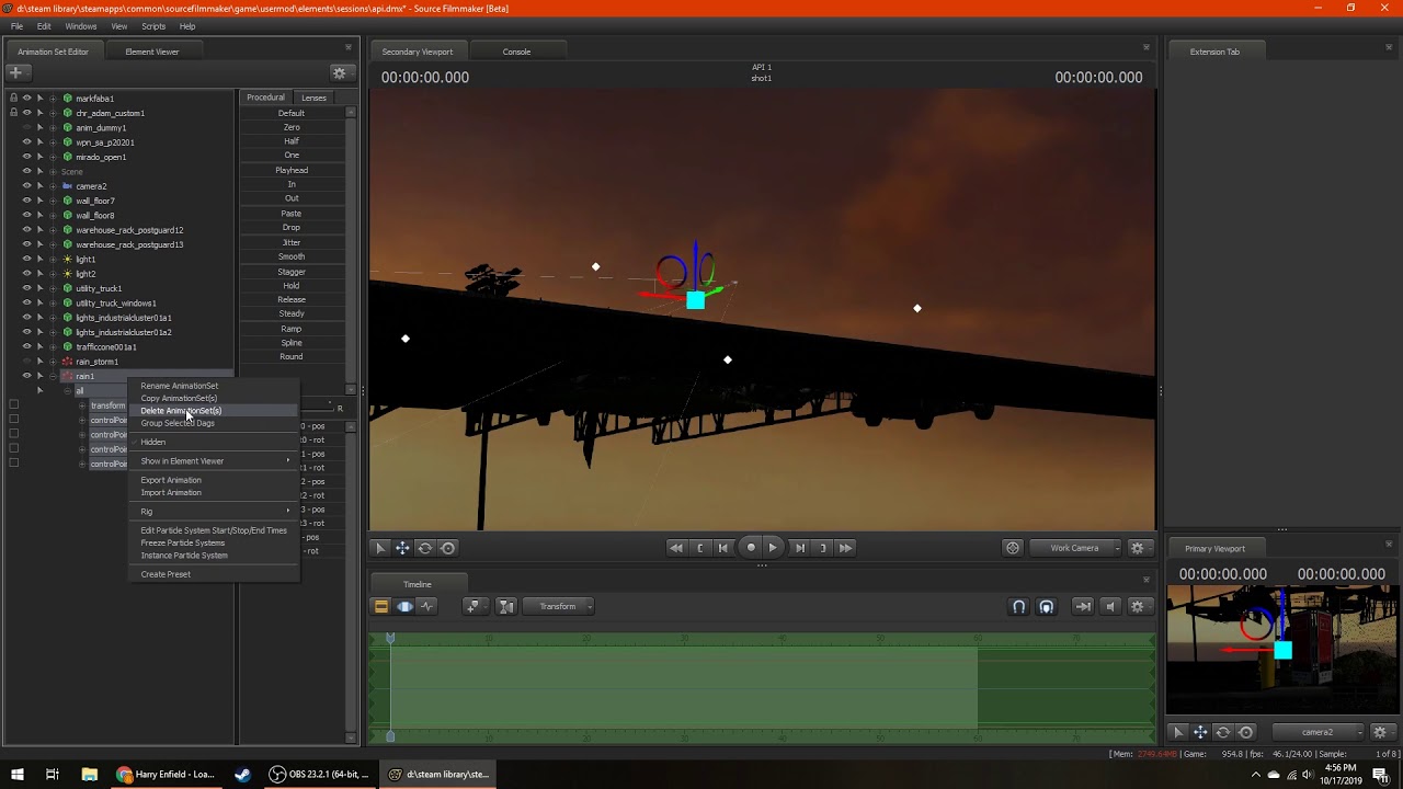 SFM Warehouse scenebuilding timelapse