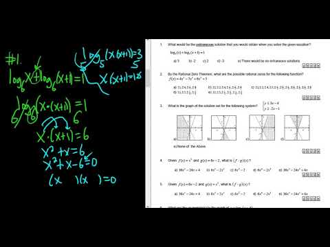 #1. What would be Extraneous Solution to log_6(x) + log_6(x + 1) = 1?