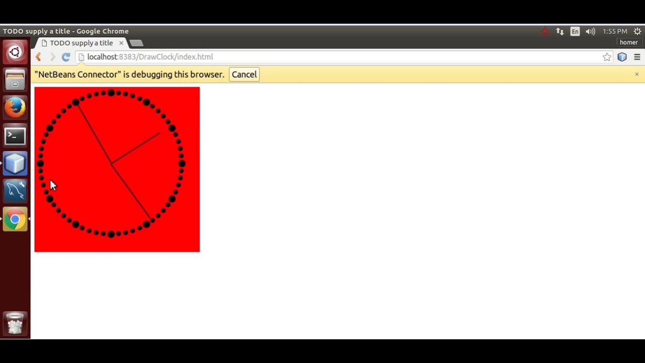Draw Clock using HTML5,CSS and JQuery