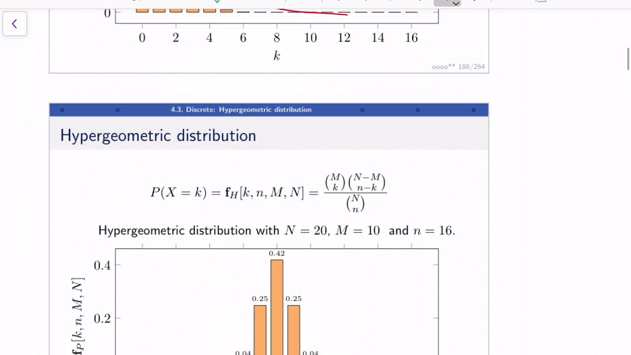 Applied statistics (lecture 4A) - Hypergeometric distribution