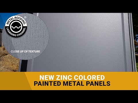 Zinc Colored Metal Roofing & Siding Panels: Silver Zinc Matte & Blue Zinc Matte