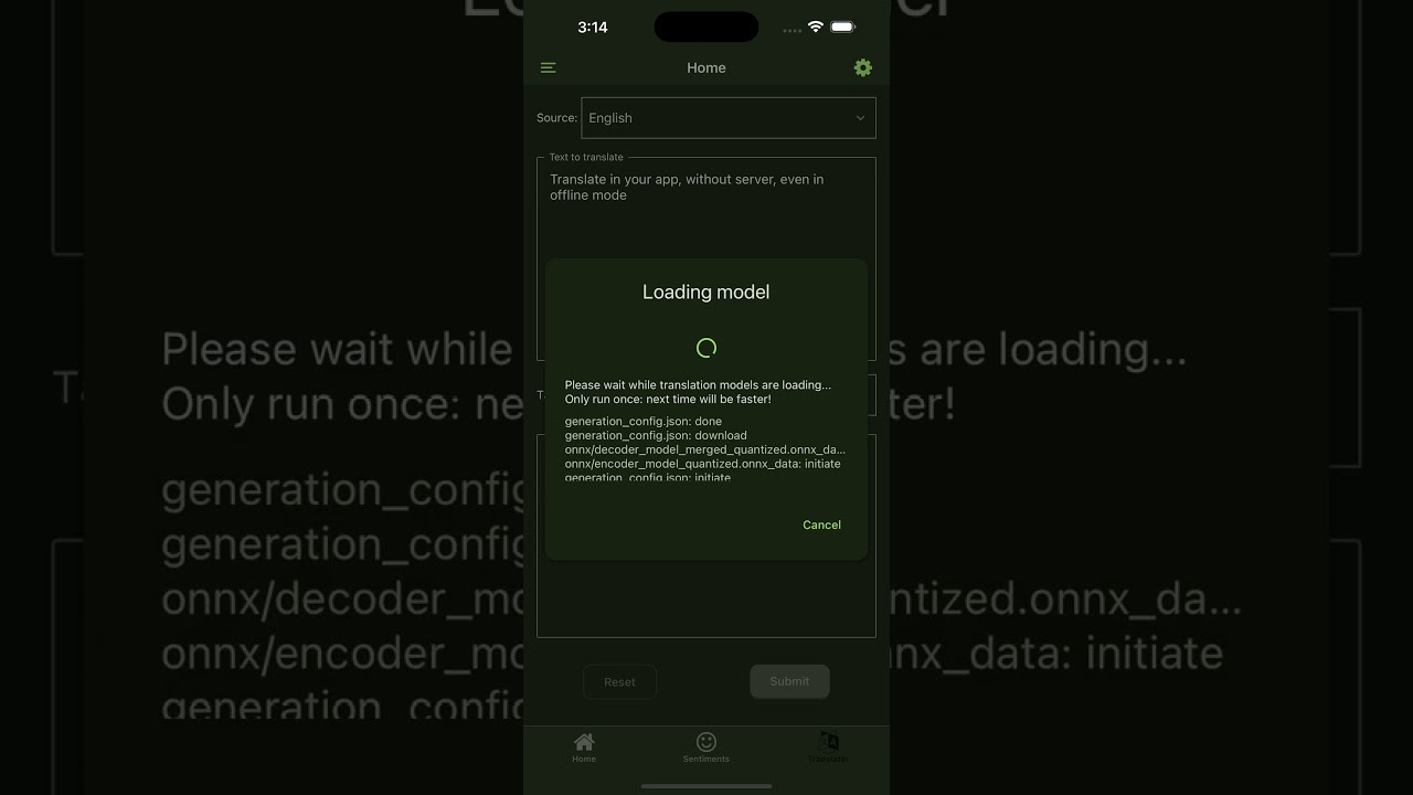 Transformer.js in Expo app