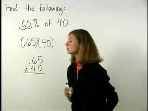 Percent of a Number - MathHelp.com - Math Help