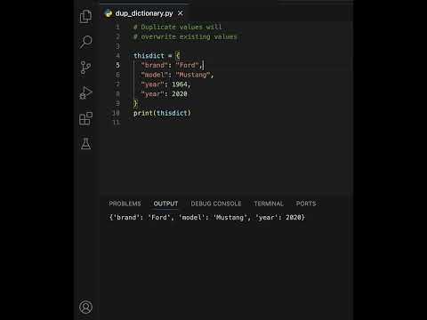 ⚠️ Python Dictionary Duplicate Keys Explained! 🐍 | Python Dictionary | 2025 | Python | Learning