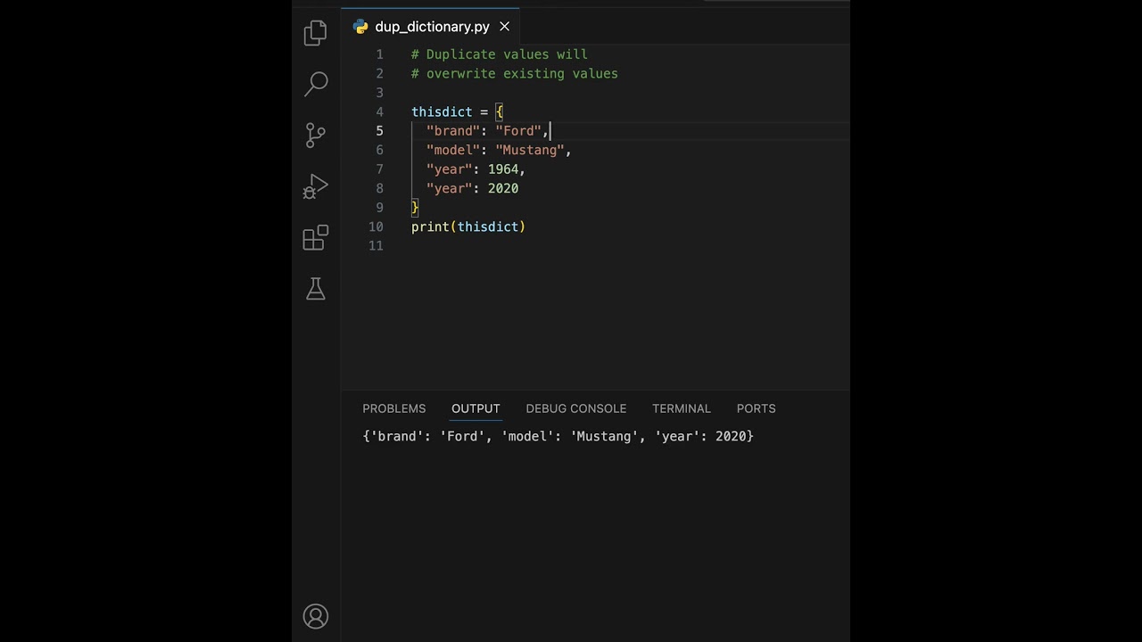 ⚠️ Python Dictionary Duplicate Keys Explained! 🐍 | Python Dictionary | 2025 | Python | Learning
