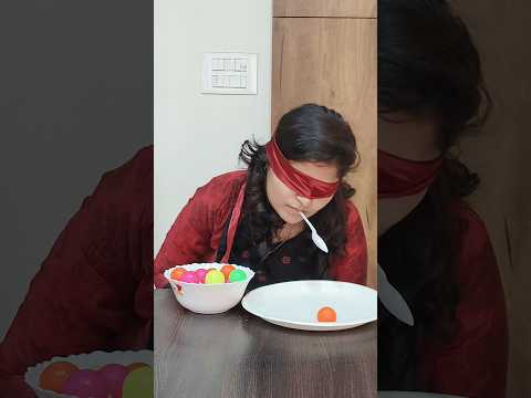 Blindfold - Pick the BALL with SPOON Challenge π #funny #trending #viral #tiktok #challenge
