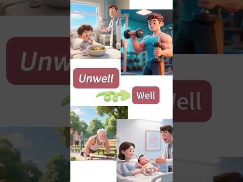 Synonyms & Antonyms Series — Well, Healthy, Fit, Robust #learnenglish #english #vocabulary #cartoon