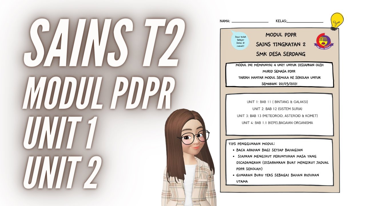 Sains Tingkatan 2 | Perbincangan Modul PDPR | Unit 1 & 2