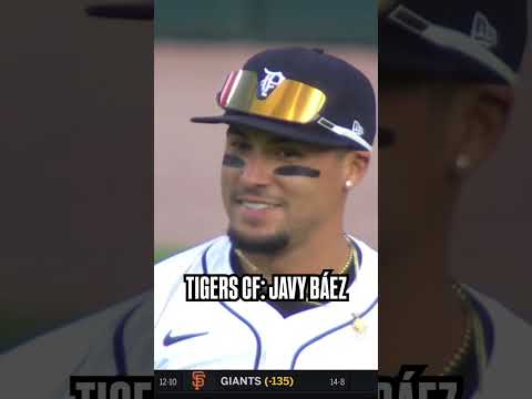 Javy Báez first career start in the outfield! #JavyBáez #Tigers #MLB
