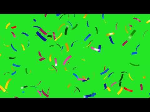 confetti green screen [no copyright]