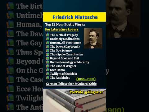 Friedrich Nietzsche - Top 12 Books - Friedrich Nietzsche Biography and Books _ #Nietzsche #books