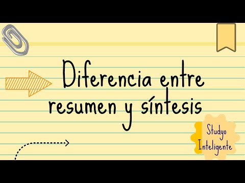 DIFERENCIA ENTRE RESUMEN Y SINTESIS
