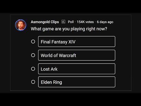 Asmongold SHOCKED by Poll Results after asking what's Viewers Main Game