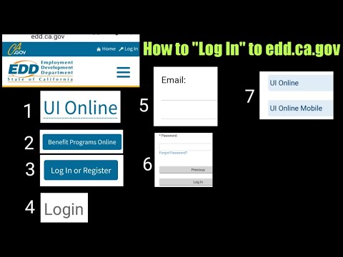 How to "Log In" to Edd.ca.gov website UI online for Payment Activity & Claim History unemployment