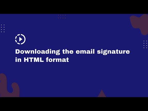 Downloading the email signature in HTML format using Bybrand
