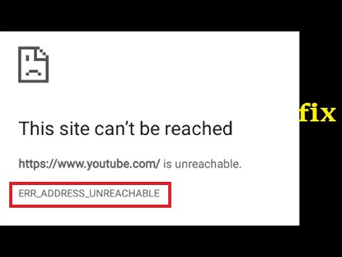 How to fix This site can't be reached ERR_ADDRESS_UNREACHABLE google chrome android mobile