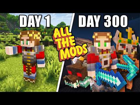 I Survived 300 Days in ALL THE MODS 10 in Minecraft Hardcore!