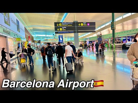 Arrival and Departure At Barcelona Airport, Spain🇪🇸|| Walking Tour 2022