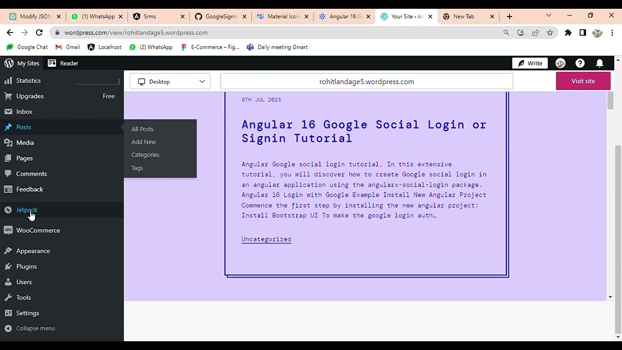 Social login in angular