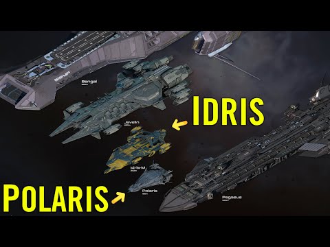 Star Citizen Capital Ship Size Comparison: IDRIS Vs POLARIS