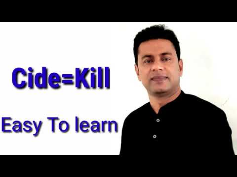 Cide= kill, How to remember, Substitute words,one words