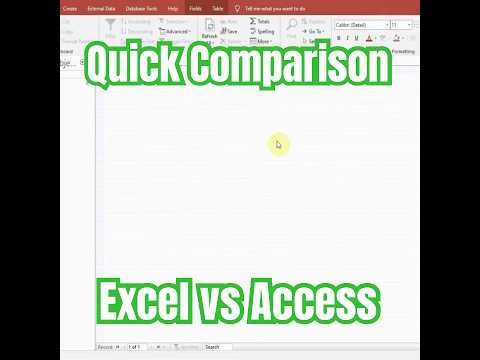 Excel vs Access ESVP115