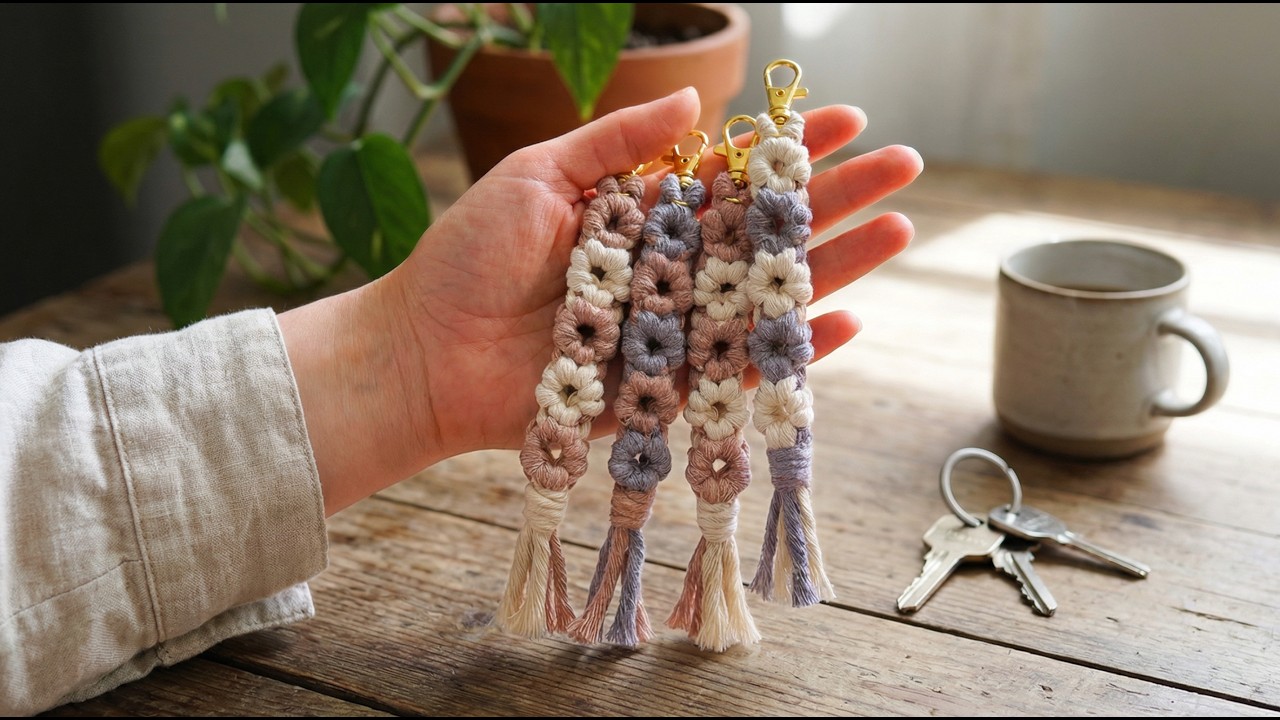 Step-by-Step Guide: How to Make a Macrame Daisy Keychain Tutorial