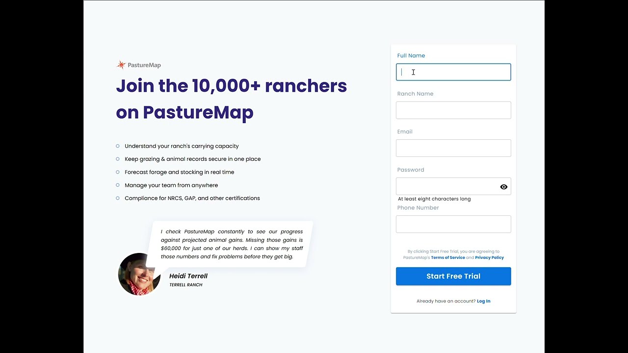 1. PastureMap Registration