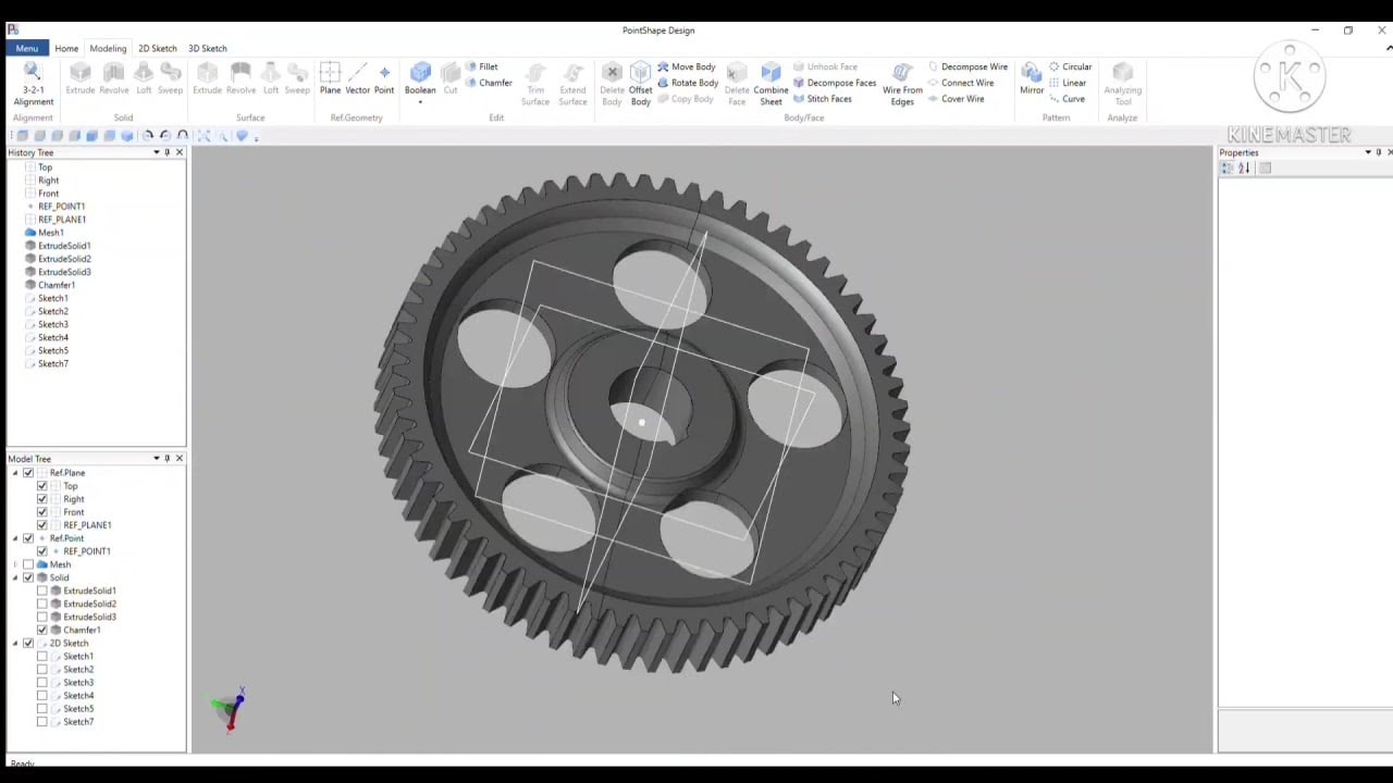 Reverse Engineering of a Gear with PointShape Design 2022
