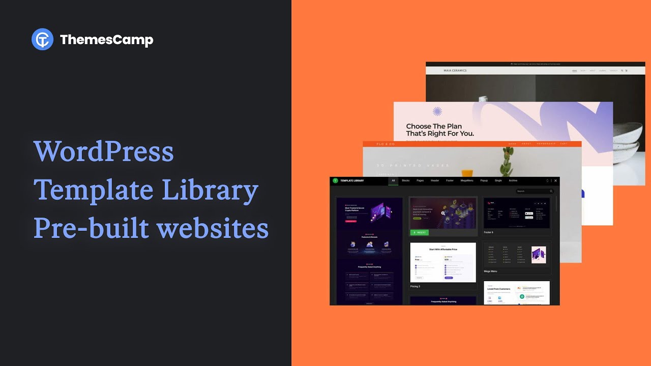 Template library || ThemesCamp Framework || WordPress || Elementor
