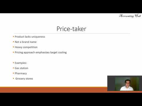 Price taker vs price setter