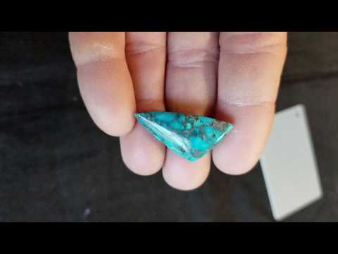 Blue Mojave Turquoise with Zinc Cabochon