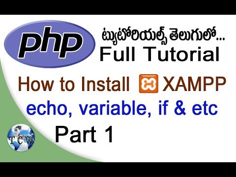 Learn PHP Tutorials in Telugu Full Tutorial Part 1 Embedding PHP in HTML Variables If Statement ...