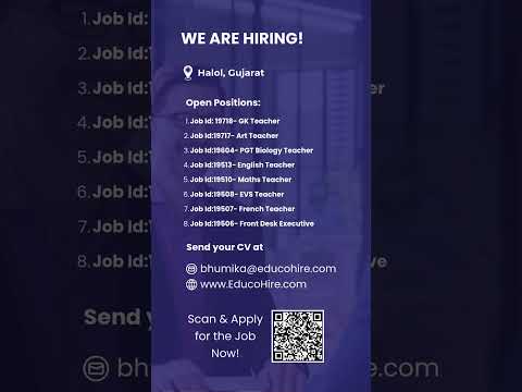 Schools Are Hiring in Halol, Gujarat | Teaching & Admin Jobs Available – Apply Now!