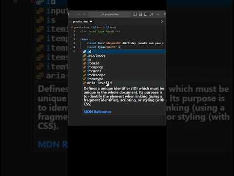 Input Type month | #html #css #javascript #programming #coding #webdesign