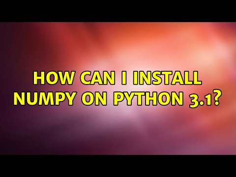 Ubuntu: How can I install numpy on Python 3.1?