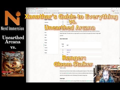 Unearthed Arcana vs Xanathar's Guide: Ranger-Gloom Stalker! | Nerd Immersion